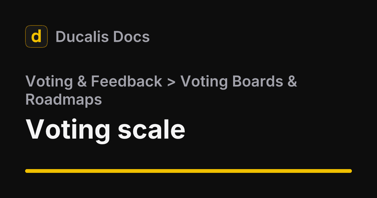 Voting scale · Voting Boards & Roadmaps · Voting & Feedback | Ducalis ...