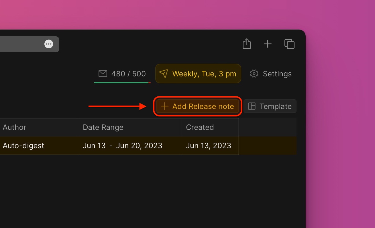 Release Notes Template - Ducalis.io