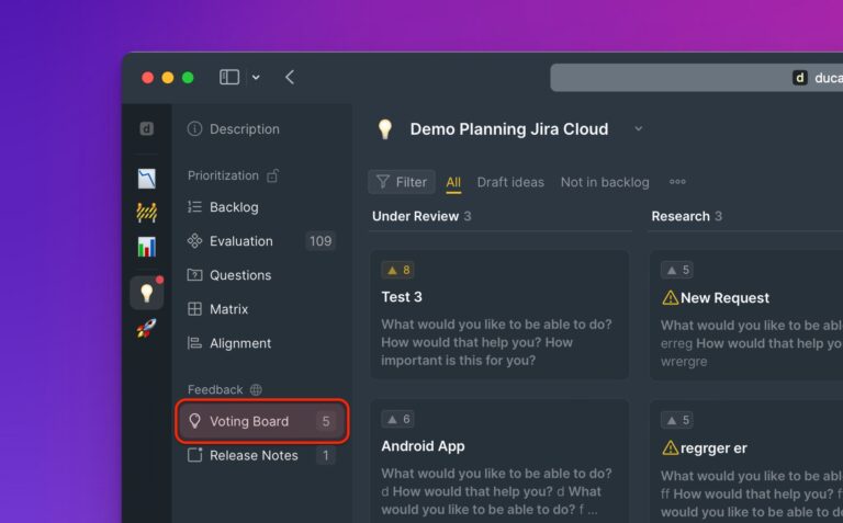 Adding Public Ideas to your Internal Backlog - Ducalis.io